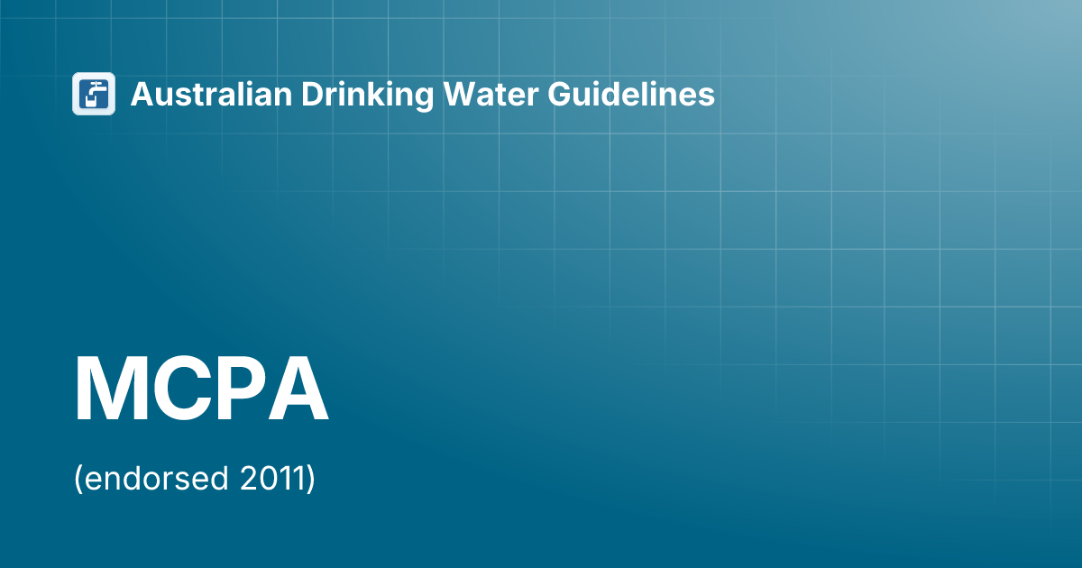 MCPA | Australian Drinking Water Guidelines